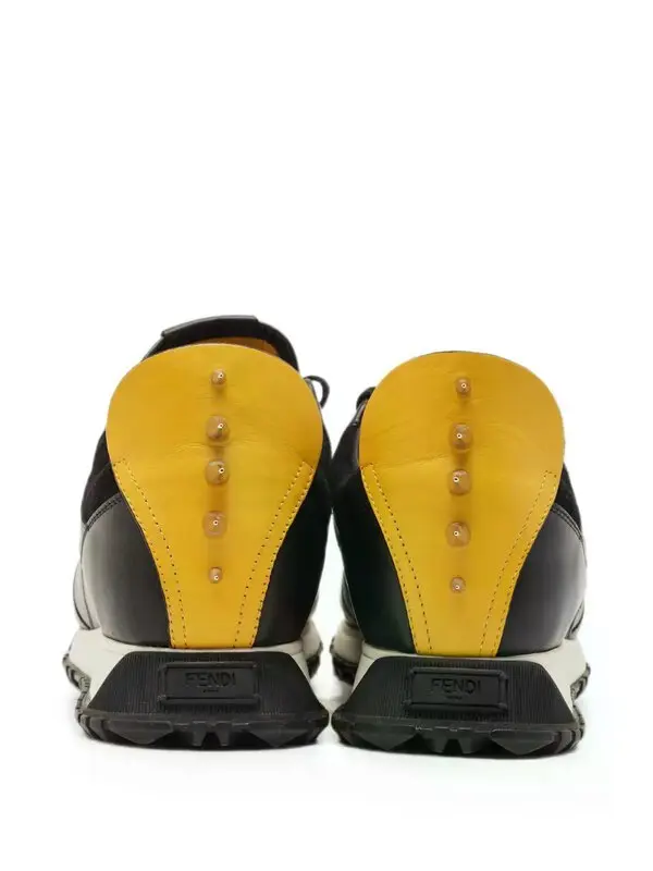 Fendi Monster Eyes Studded Leather Sneakers