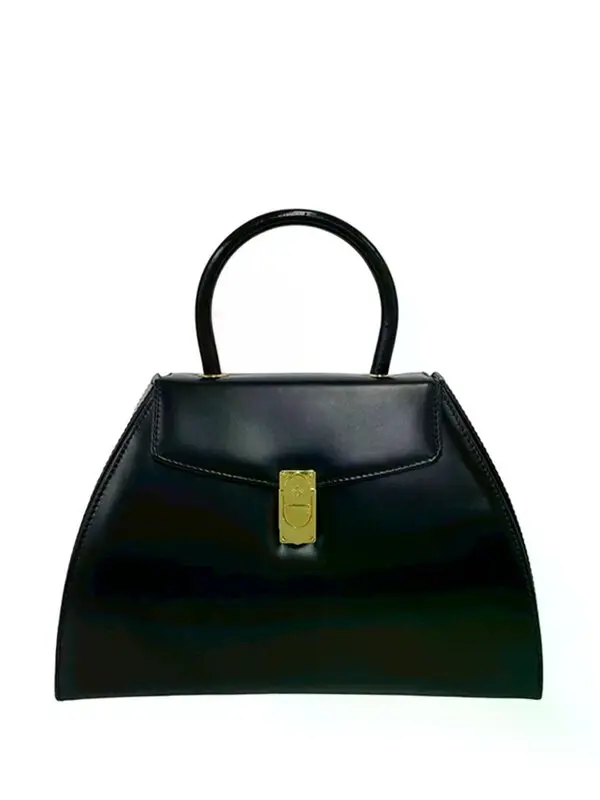 Loewe Leather Anagram Handbag - Black