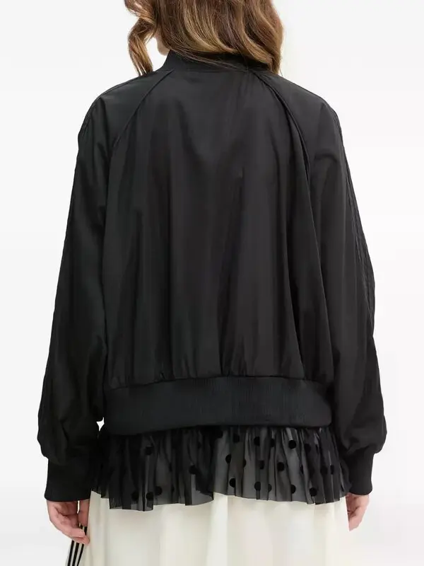 Adidas Sheer Polka-dot Trim Bomber Jacket