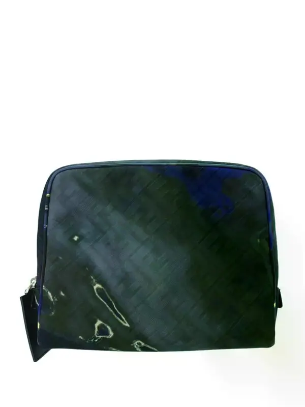 Fendi Zucca Gradient Canvas Ff 1974 Toiletry Case Clutch Bag - Blue