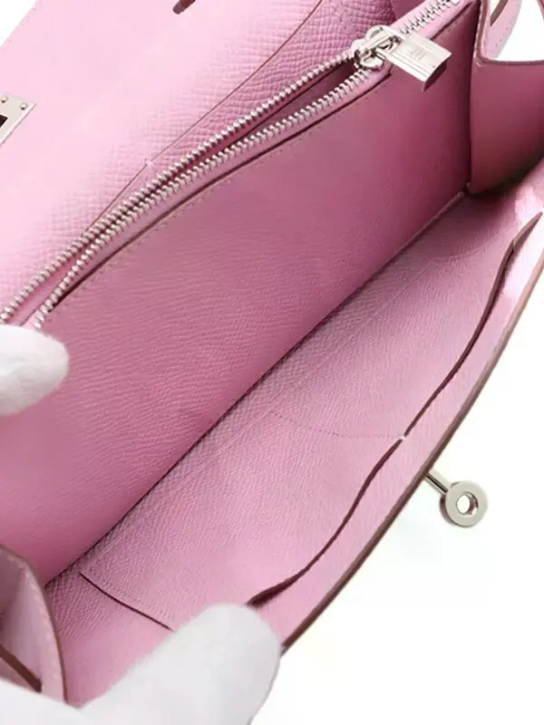 Hermès Epsom Kelly To Go Wallet Crossbody Bag - Pink