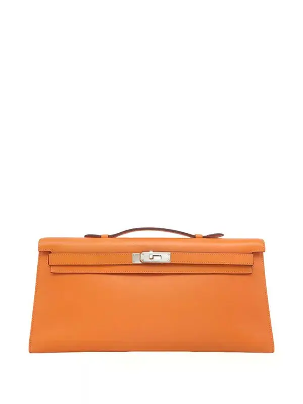 Hermès 2006 Swift Kelly Longue Pochette Handbag - Orange