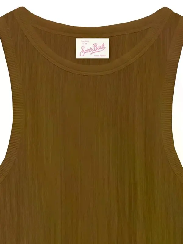 MC2 SAINT BARTH Ribbed Embroidered Vest Top
