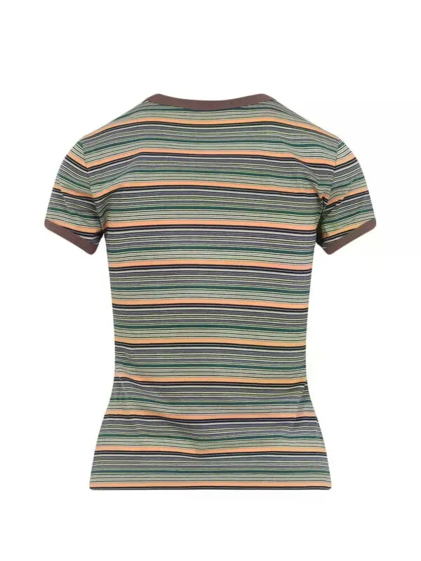 Marni Striped Embroidered Logo T-shirt