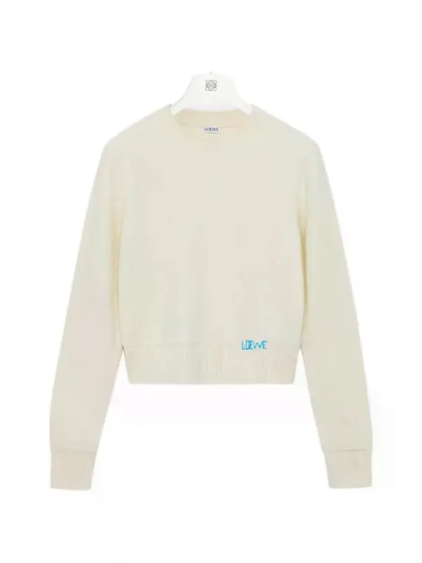 Loewe Embroidered Logo Sweater - Neutrals