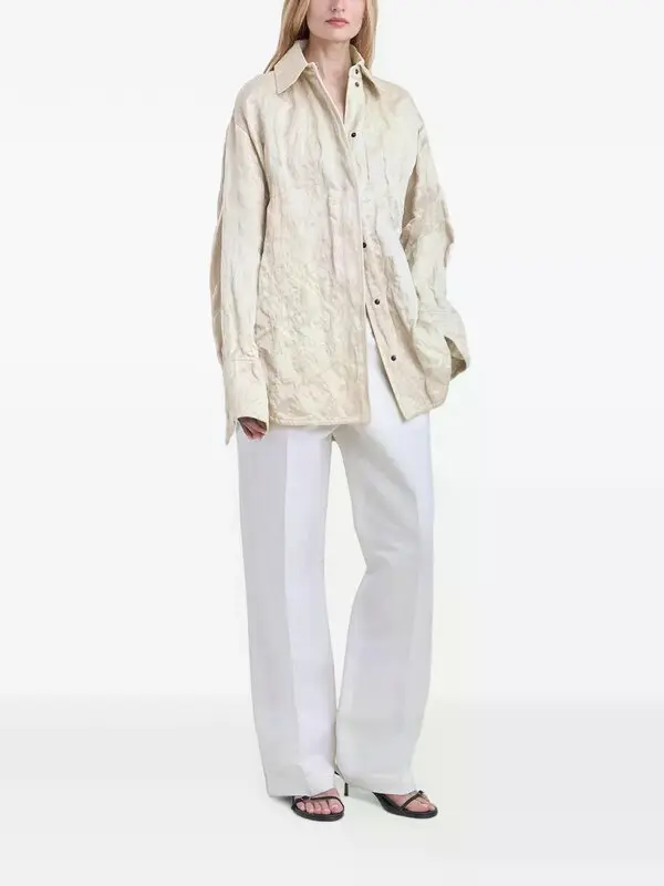 FFORME Ozzy Crinkled Effect Shirt - Neutrals