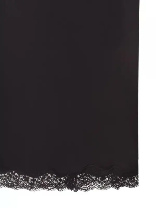 TONYWACK Lace-trim Side-tie Silk Midi Skirt
