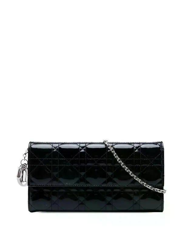 Dior Lady Wallet On Chain Crossbody Bag - Black
