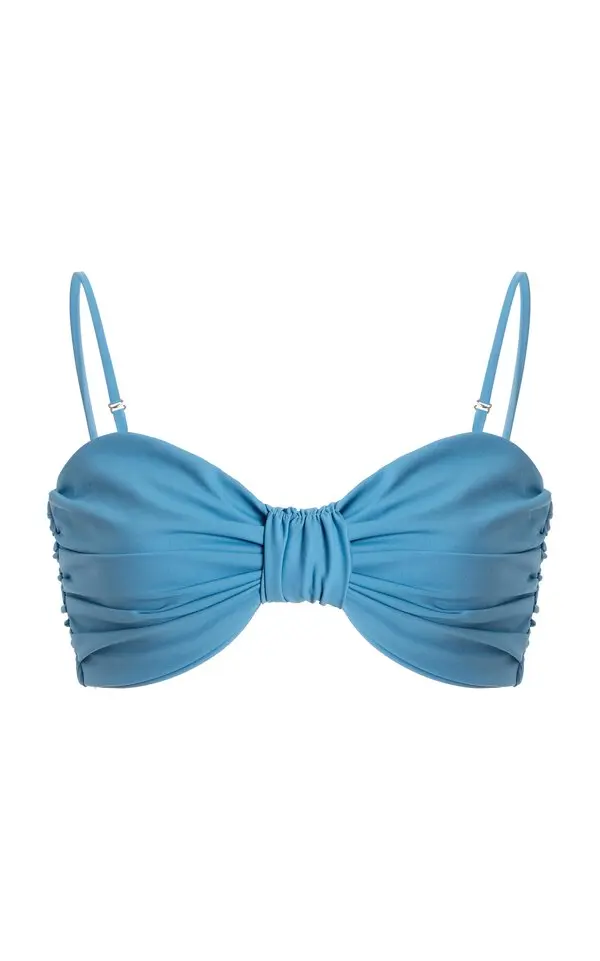 Sea Carmella Draped Bikini Top - Blue