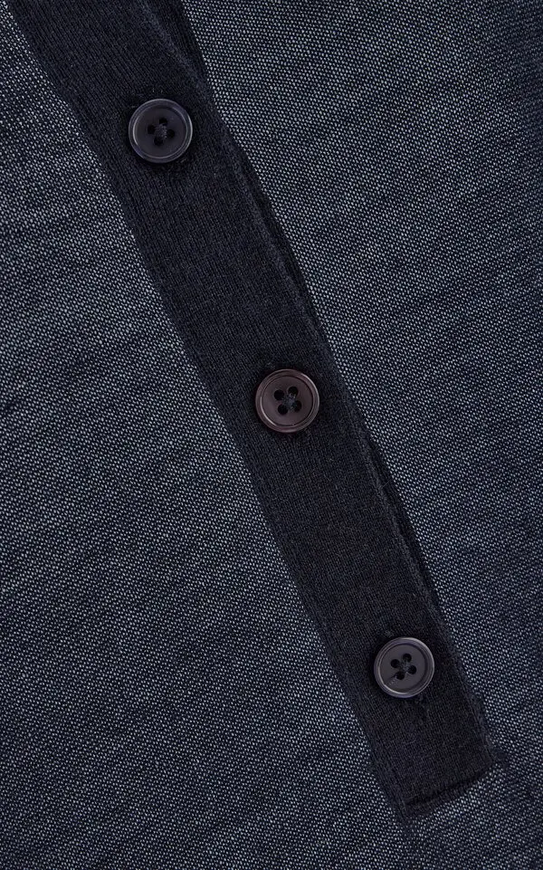 TWP Uma Cashmere Henley - Navy