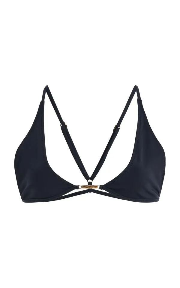 TROPIC OF C Universo Chain Bralette Bikini Top - Black