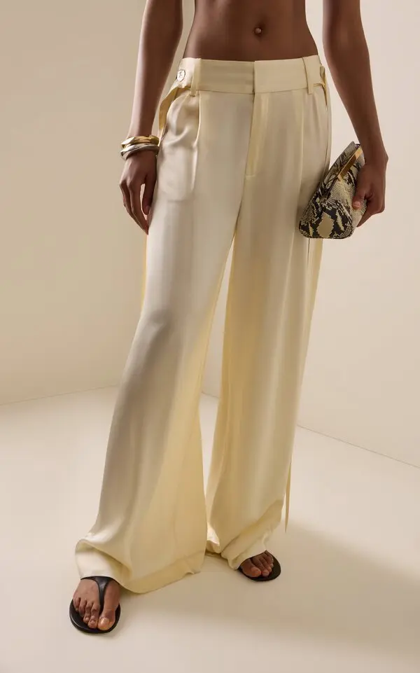 AISLING CAMPS Liquid Silk Wide-leg Pants