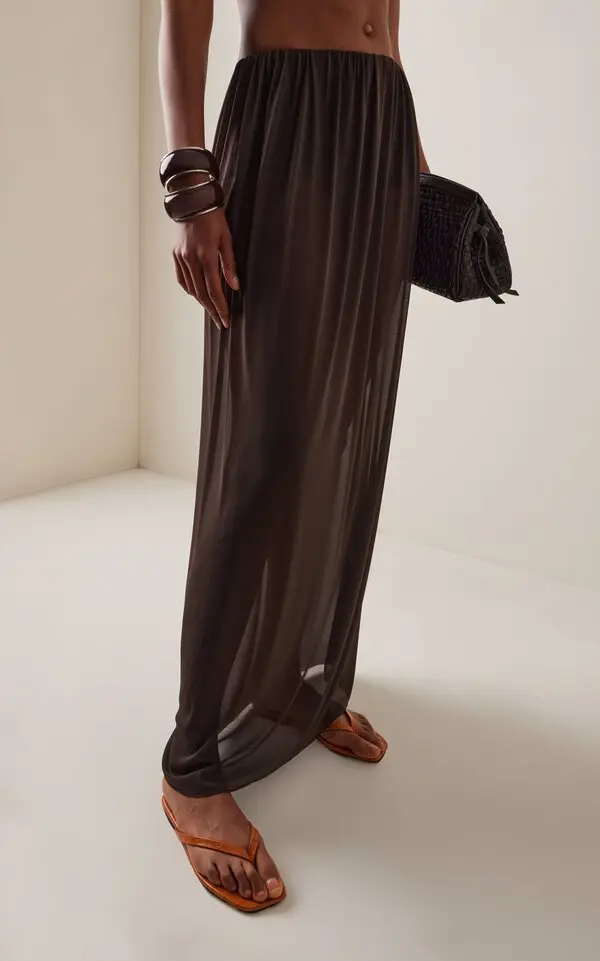 MORE NOIR Aria Jersey Maxi Skirt