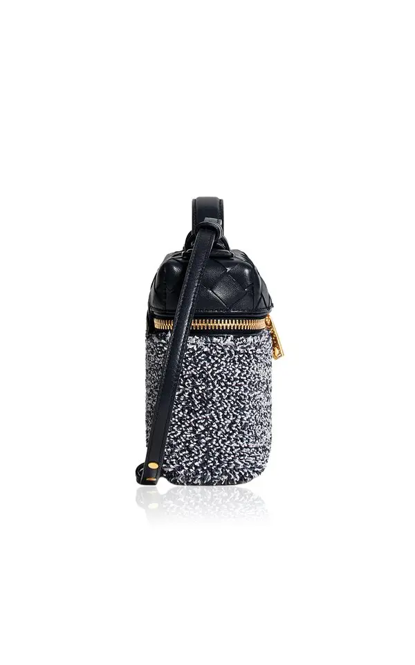 Bottega Veneta Leather And Raffia Vanity Case