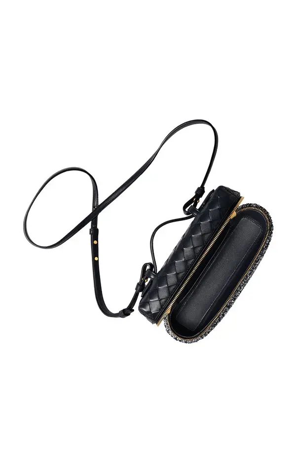 Bottega Veneta Leather And Raffia Vanity Case