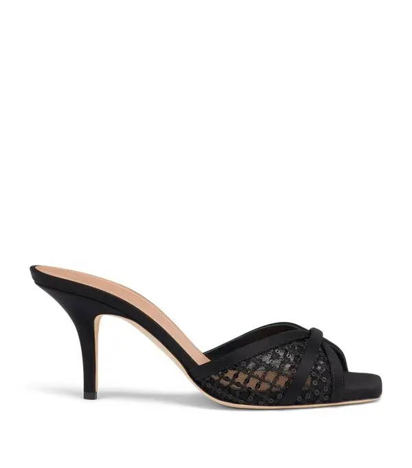 MALONE SOULIERS Sequin Mesh Perla Heeled Sandals