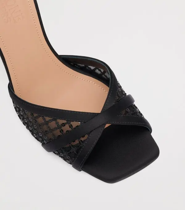 MALONE SOULIERS Sequin Mesh Perla Heeled Sandals