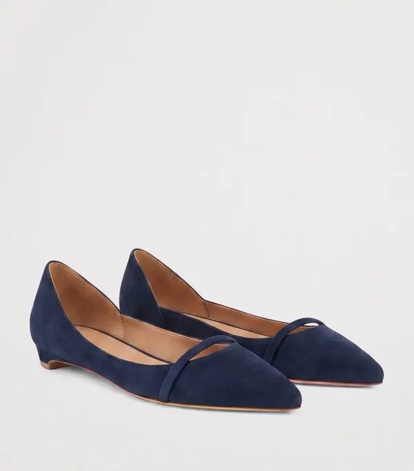 MALONE SOULIERS Suede Crawford Ballet Flats
