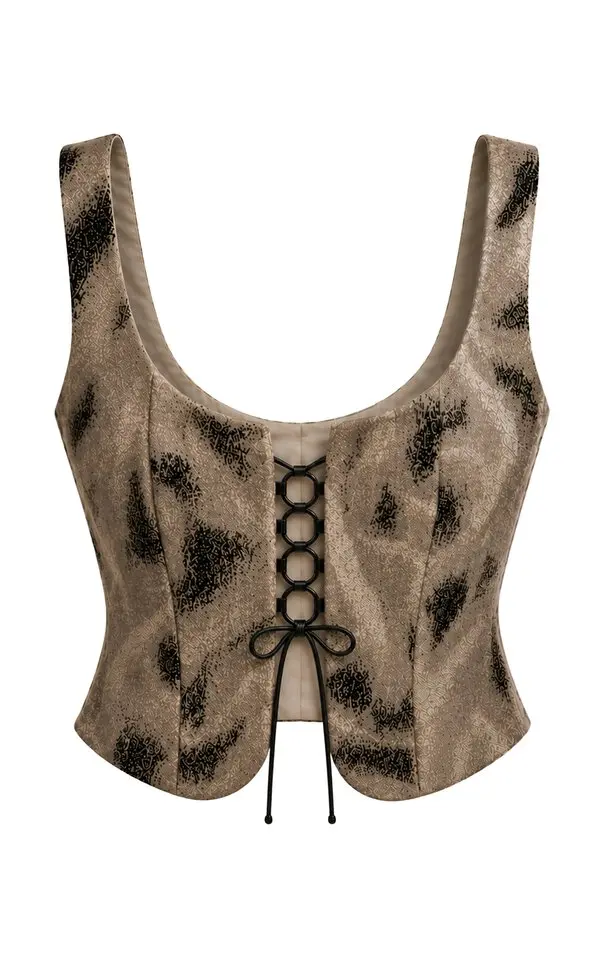 MARGHERITA MACCAPANI Comfy Cotton-blend Corset Top