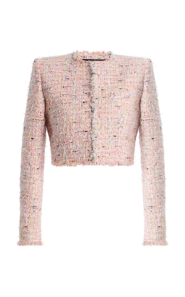 Balmain Tweed Cropped Spencer Jacket - Multi