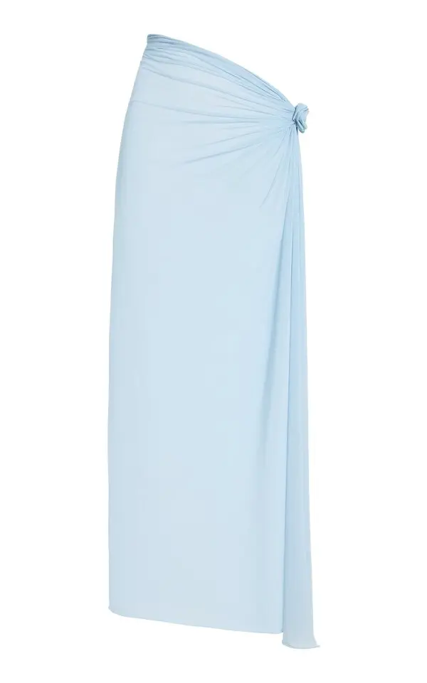 MAYGEL CORONEL Sarong Jersey Maxi Skirt - Blue