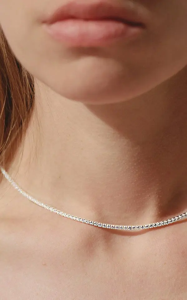 SHANNON BOND Cristallo Tennis Necklace