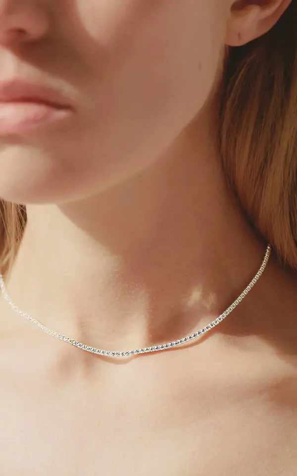 SHANNON BOND Cristallo Tennis Necklace