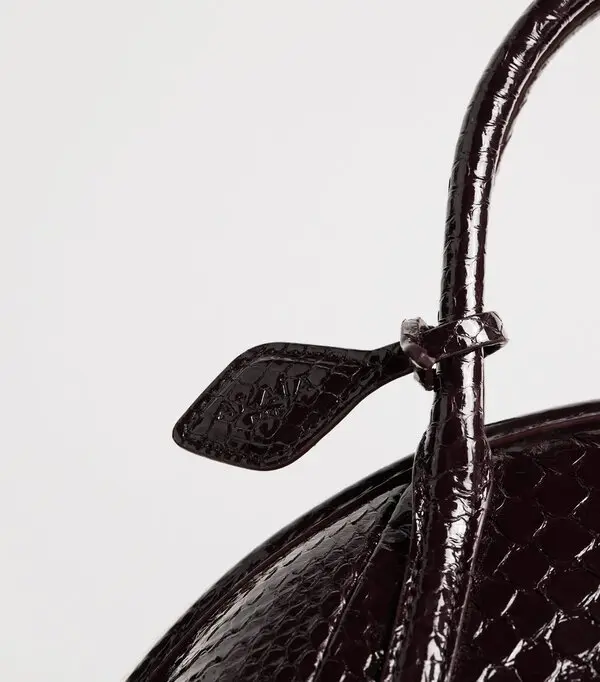 Alaïa Small Snakeskin Top Handle Bag - Red