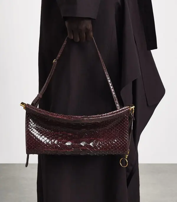Alaïa Le Click East West Shoulder Bag - Brown