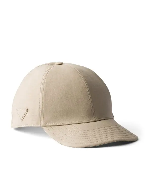 Prada Linen Baseball Cap - Neutral