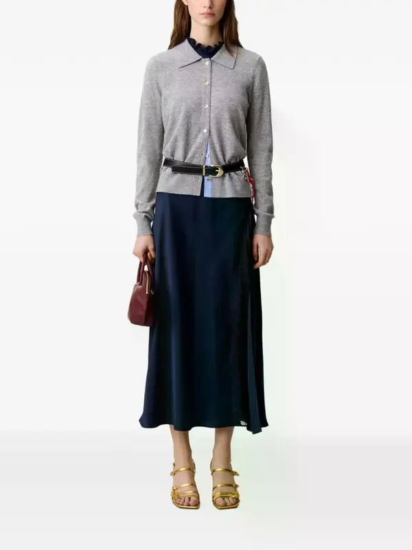 Claudie Pierlot Fitted Wool Cardigan - Grey