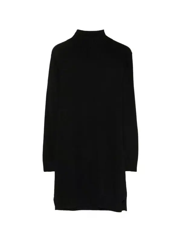 SERGIO MORETTI FIRENZE Ribbed Knit High-neck Mini Dress