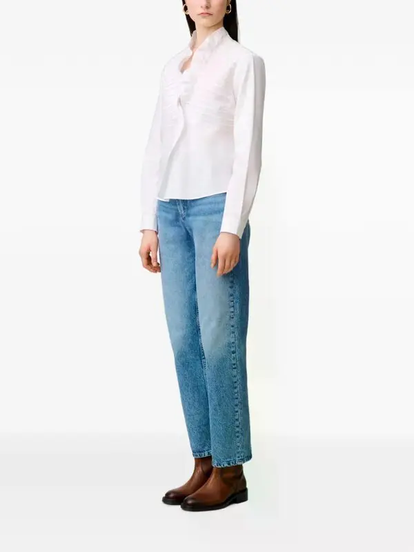Claudie Pierlot Poplin Top With Ruffled Collar