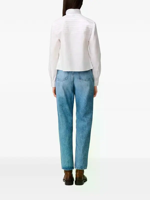 Claudie Pierlot Poplin Top With Ruffled Collar