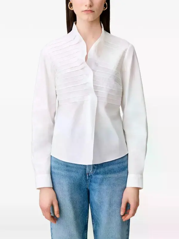 Claudie Pierlot Poplin Top With Ruffled Collar