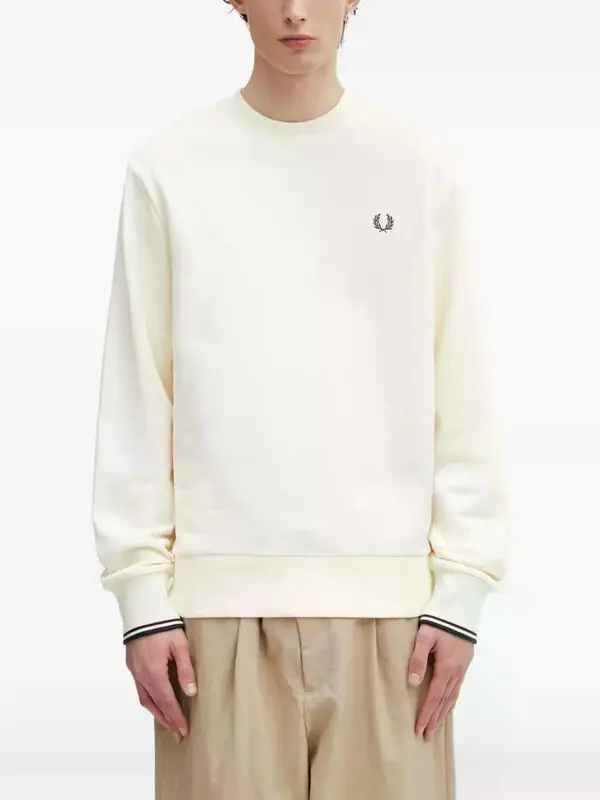 Fred Perry Logo-embroidered Tipped Cuff Sweater