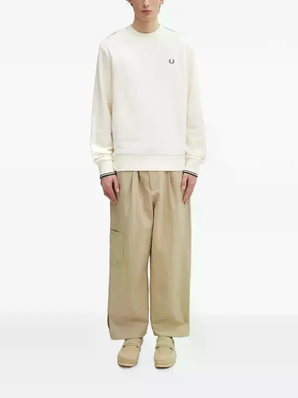 Fred Perry Logo-embroidered Tipped Cuff Sweater