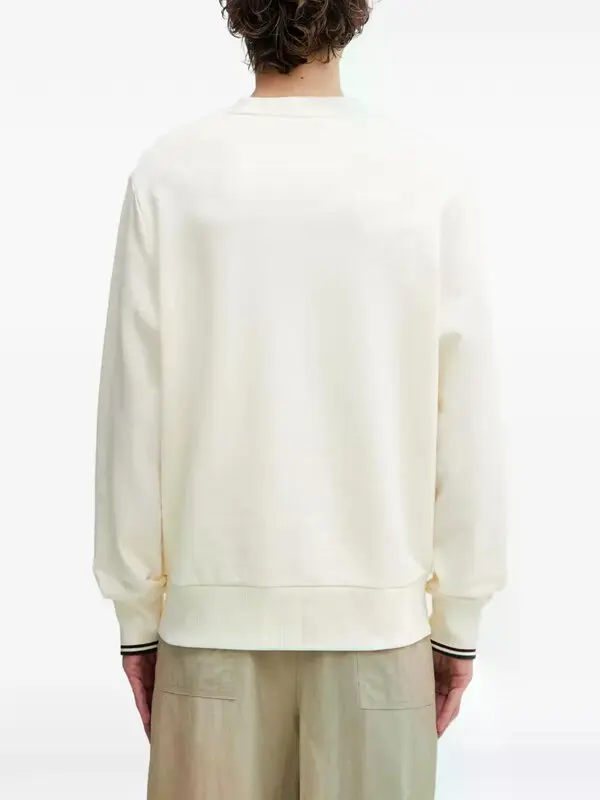 Fred Perry Logo-embroidered Tipped Cuff Sweater