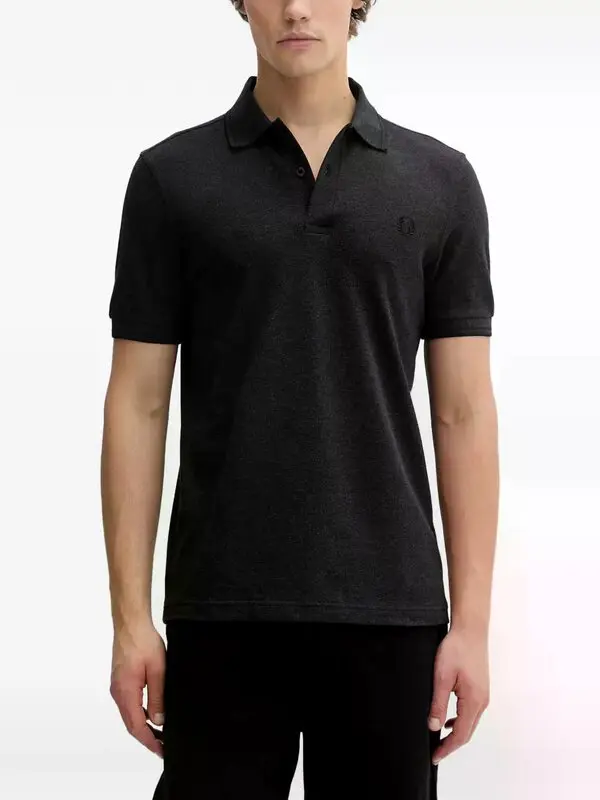 Fred Perry Embroidered-logo Piqué Polo Shirt - Grey