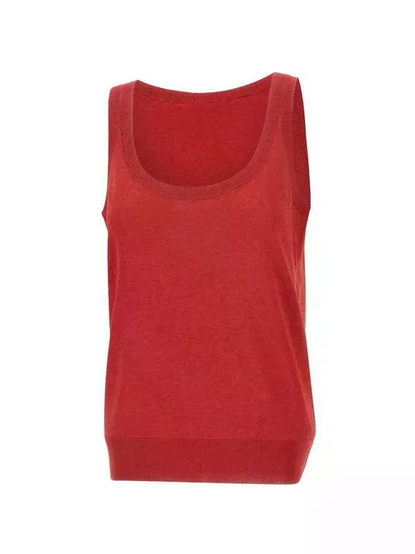 KAOS Ribbed-trim Knitted Top