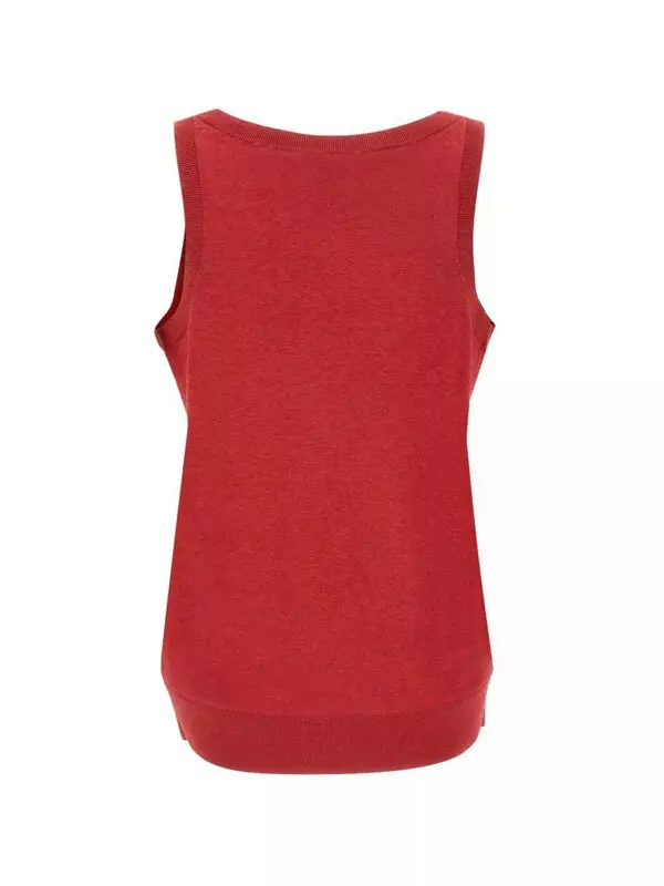 KAOS Ribbed-trim Knitted Top