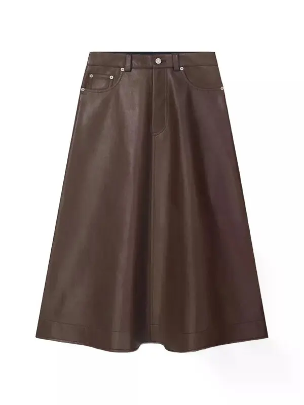 Nanushka Cintia A-line Midi Skirt - Brown