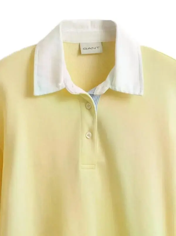 Gant Contrast Collar Long-sleeve Polo Shirt