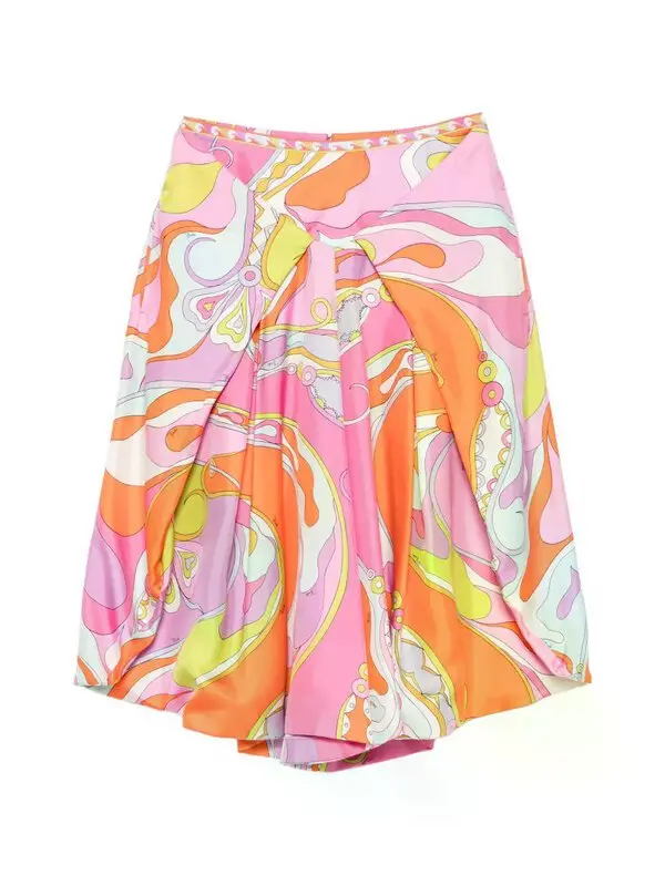 Emilio Pucci Silk Iride Print Trousers