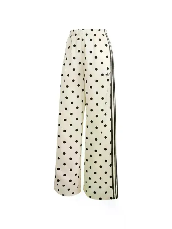 Adidas Polka-dot Satin Track Pants - Neutrals