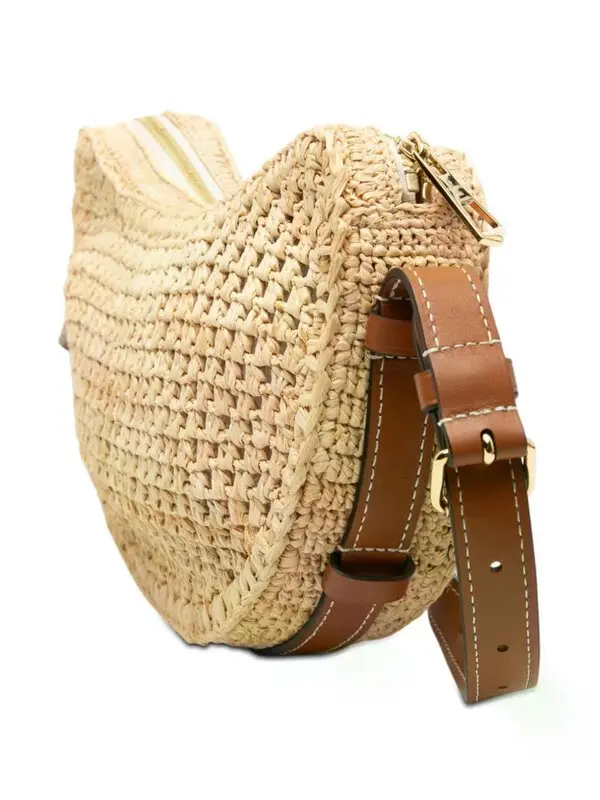 LOUIS VUITTON Raffia Croissant Mm Crossbody Bag