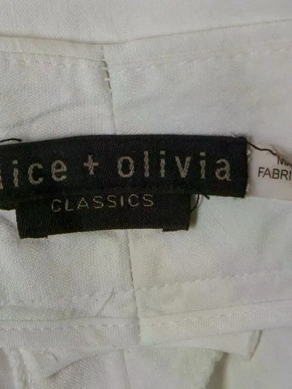 Alice + Olivia Cotton Wide Leg Trousers