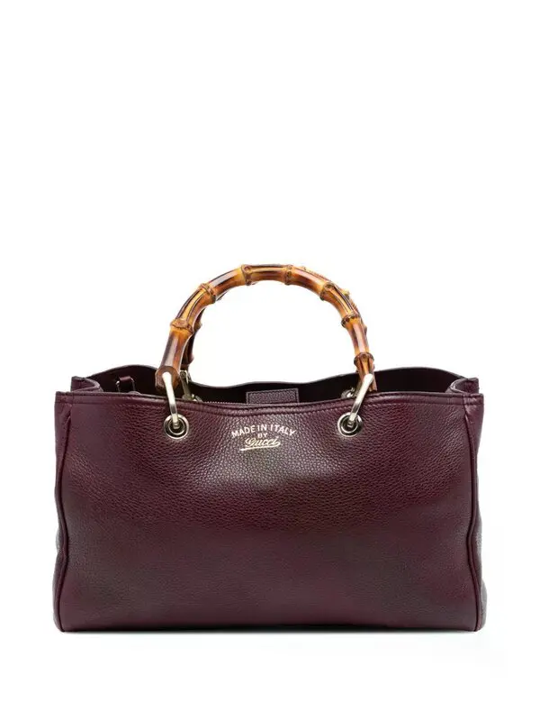 Gucci Bamboo Shopper Satchel - Red