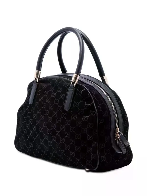 Gucci Gg Suede Web Dome Handbag