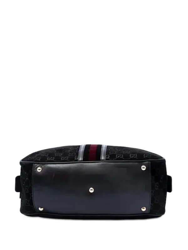 Gucci Gg Suede Web Dome Handbag